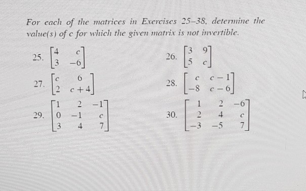 Solved For cach of the matrices in Exercises 25-38, | Chegg.com