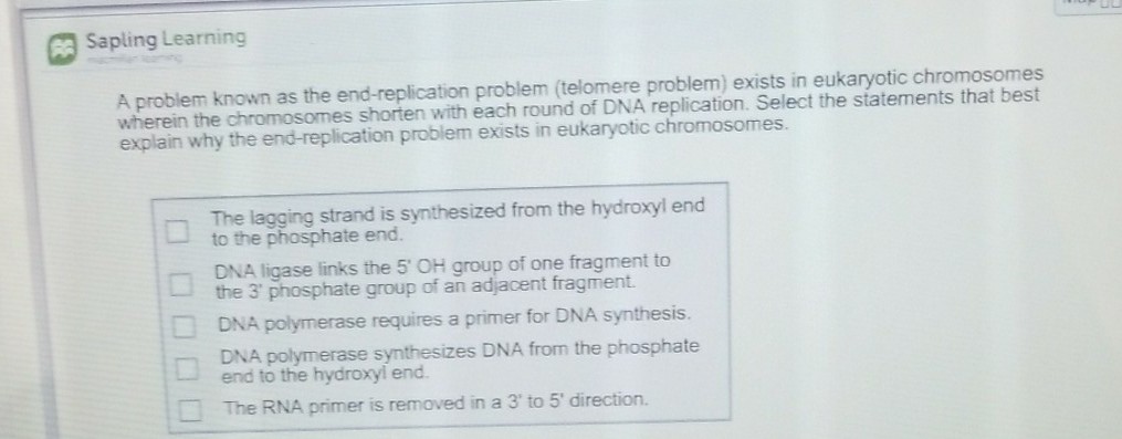Solved: AE Sapling Learning A Problem Known As The End-rep... | Chegg.com