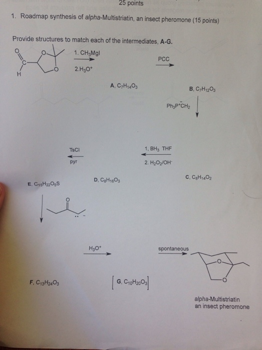 Solved 1. Complete the roadmap for the synthesis of | Chegg.com