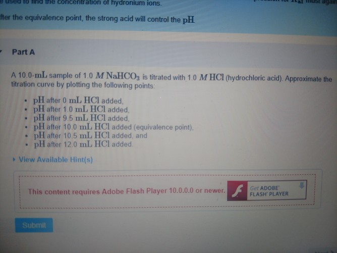 Solved Ploting a itatton Curve for a Carbonate-Bicarbo | Chegg.com