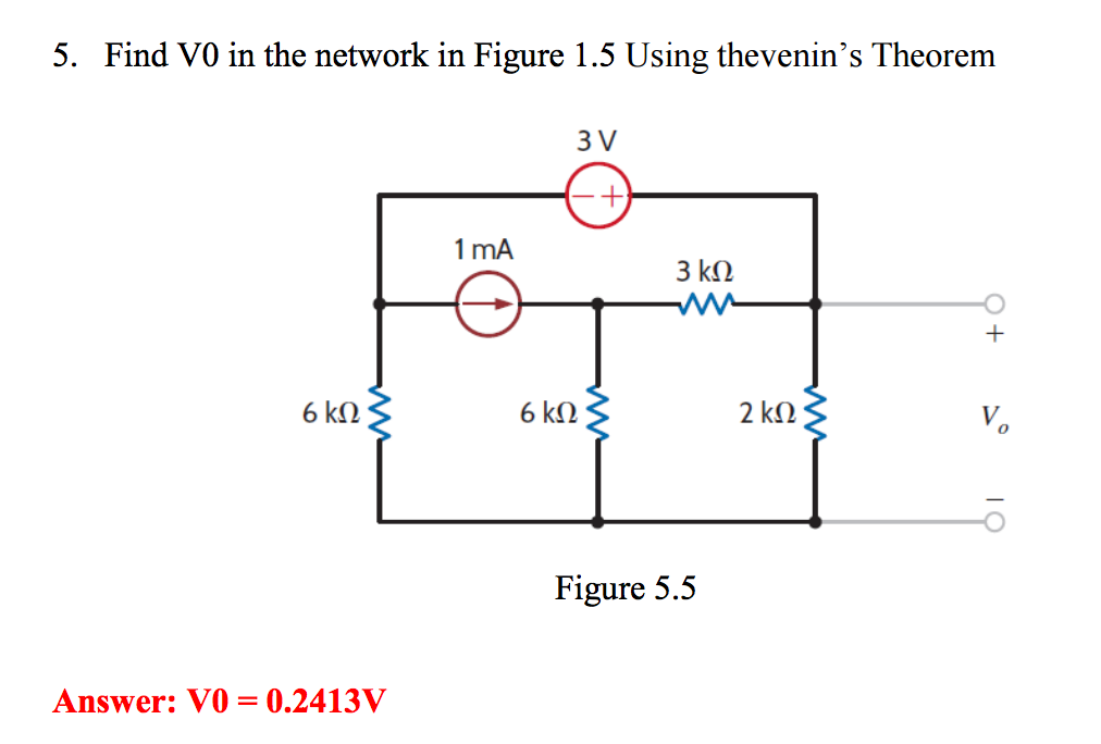 Solved Find V0 in the network in Figure 1.5 Using thevenin's | Chegg.com