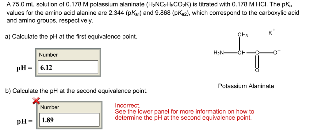 Solved A 75.0 mL solution of 0.178 M potassium alaninate | Chegg.com