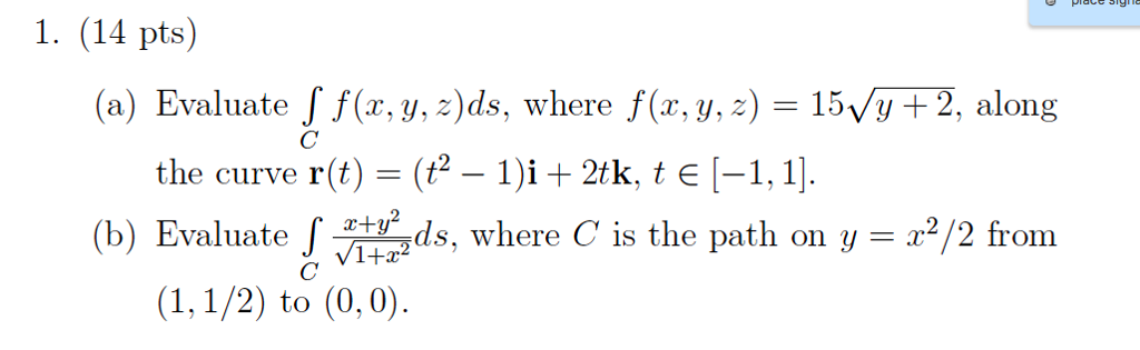 Solved (a) Evaluate integral_C f(x, y, z)ds, where f(x, y, | Chegg.com