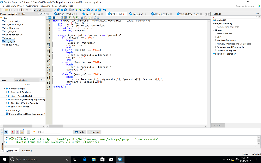 Part 1: In this part you will design and verify the | Chegg.com
