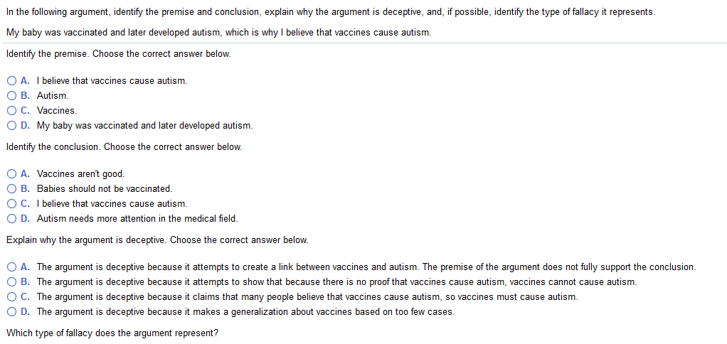 Solved: In The Following Argument, Identify The Premise An... | Chegg.com