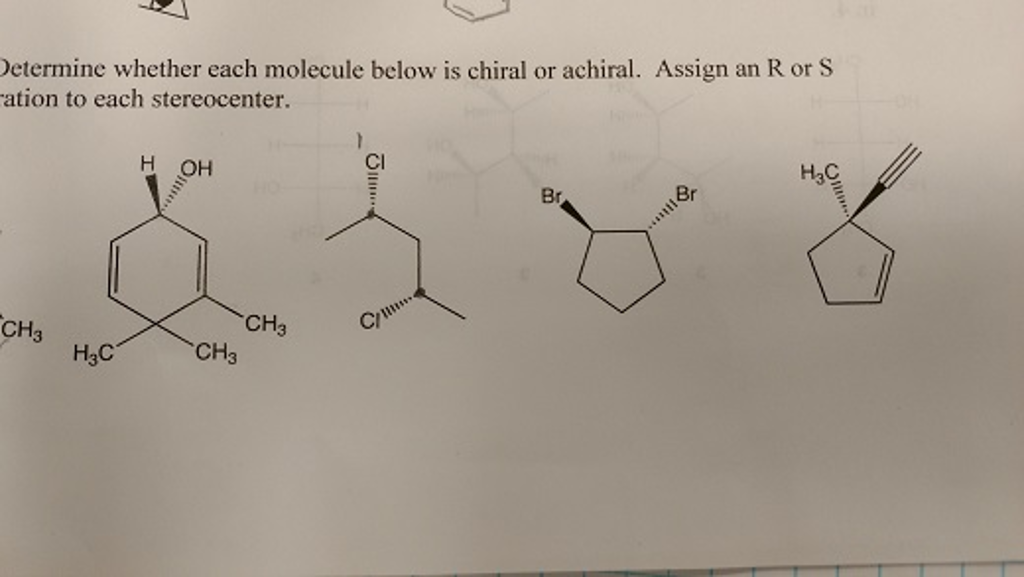 How can you determine the stereocenter for each | Chegg.com