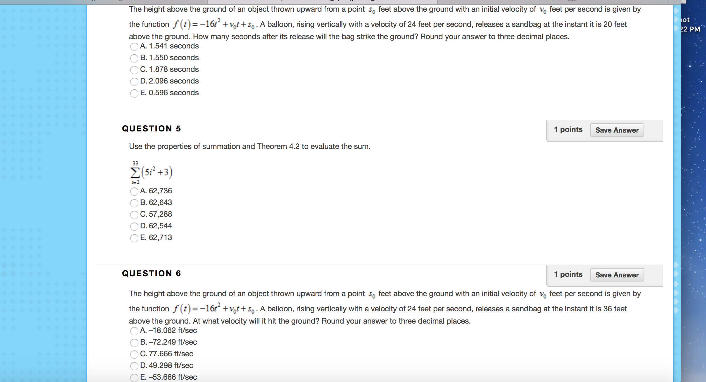 Solved The height above the ground of an object thrown | Chegg.com