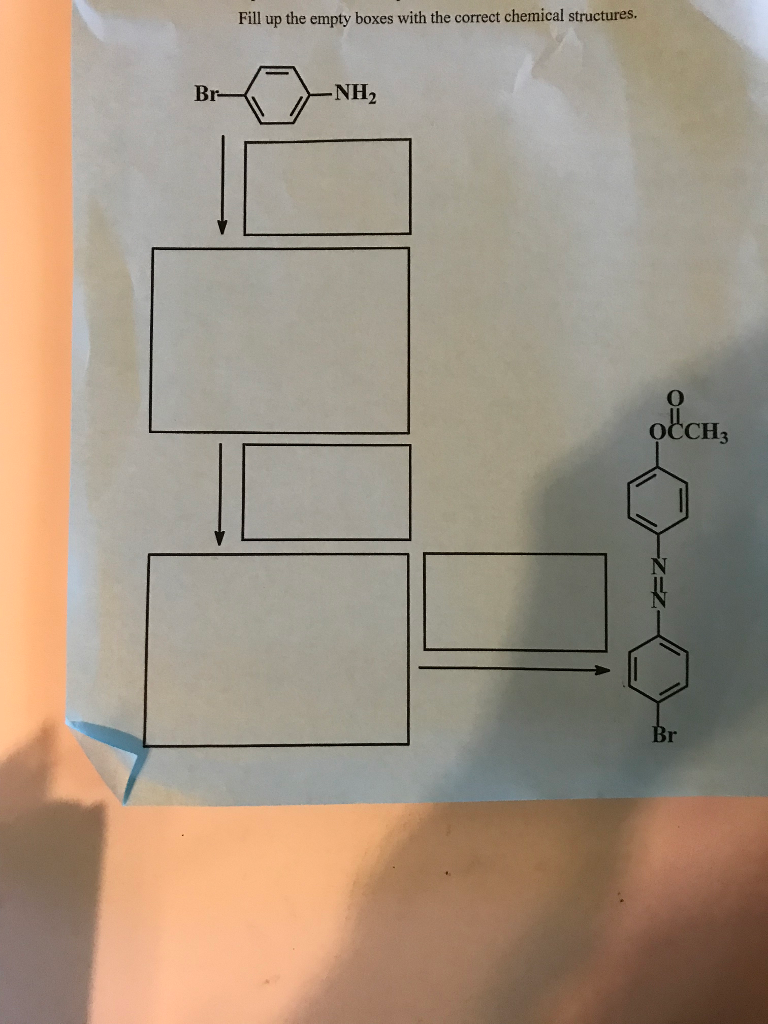 Solved Fill up the empty boxes with the correct chemical | Chegg.com