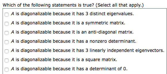 Solved Which of the following statements is true? (Select | Chegg.com