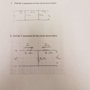 Solved Find the z parameters for the circuit shows below. | Chegg.com