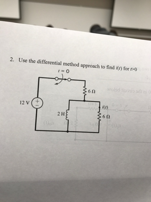 Solved Use the differential method approach to find i(t) for | Chegg.com