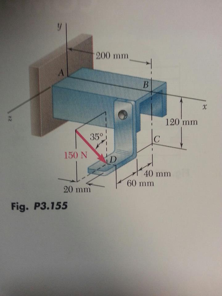 Solved Replace the 150 N force with an equivalent | Chegg.com Solved Replace the 150 N force with an equivalent | Chegg.com