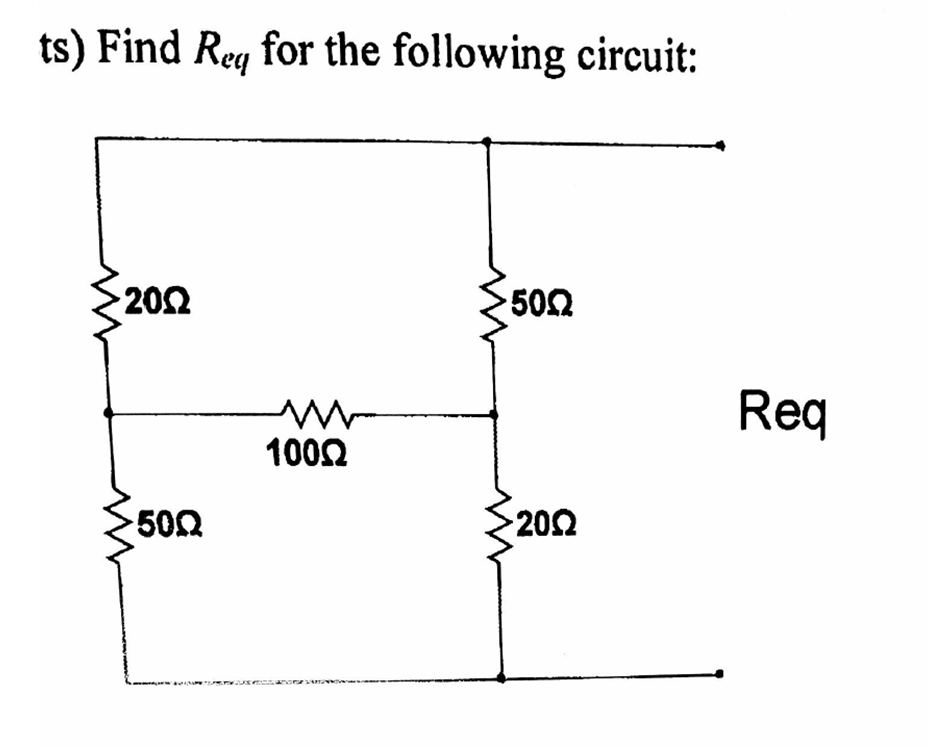 Solved Find R_eq for the following circuit: | Chegg.com
