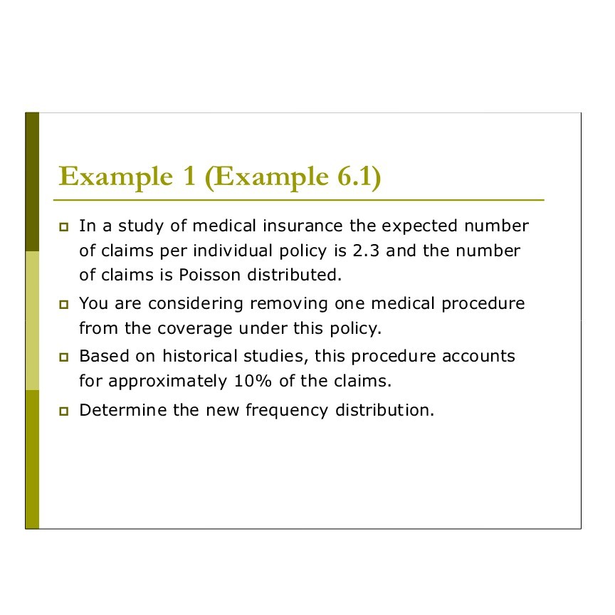 Solved Example 1 (Example 6.1) a In a study of medical | Chegg.com