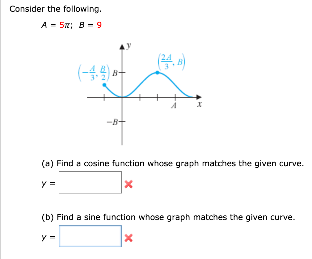 Solved Consider the following. A = 5 pi; B = 9 Find a | Chegg.com