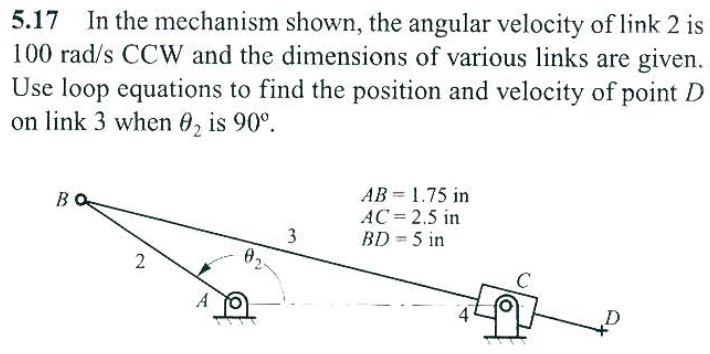 Solved 5.17 In the mechanism shown, the angular velocity of | Chegg.com