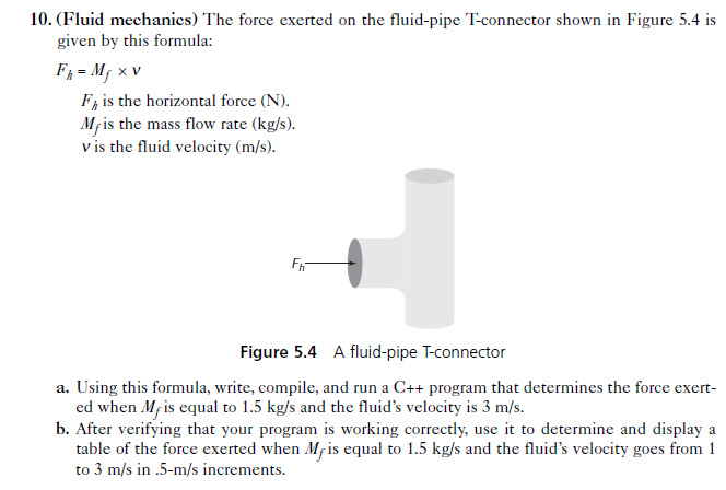 Solved 10. (Fluid mechanics) The force exerted on the | Chegg.com