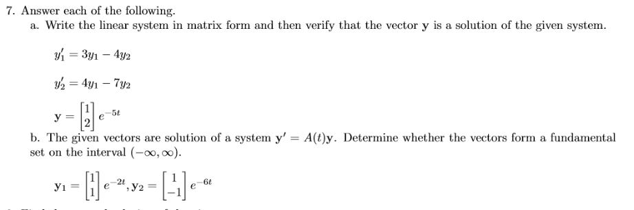 Solved Answer each of the following. a. Write the linear | Chegg.com
