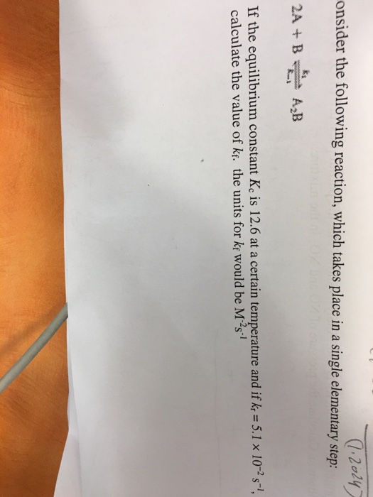 Solved Consider the following reaction, which takes place in | Chegg.com
