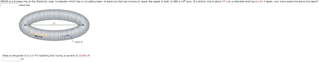 Solved SPEAR is a storage ring at the Stantord Linear | Chegg.com
