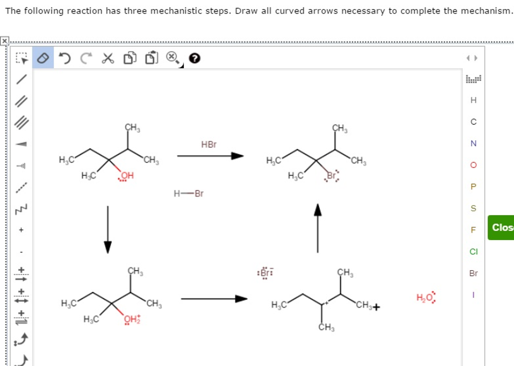 Solved The following reaction has three mechanistic steps. | Chegg.com