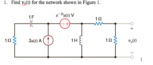 Solved 1. Find vo(t) for the network shown in Figure 1 F 1Ω | Chegg.com