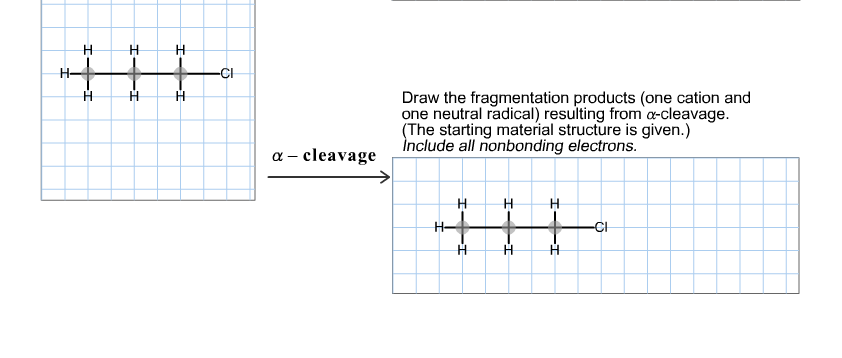 Solved Draw the fragmentation products (one cation and one | Chegg.com