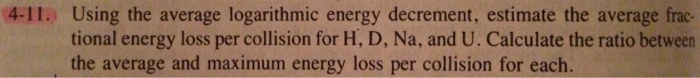 Using the average logarithmic energy decrement, | Chegg.com