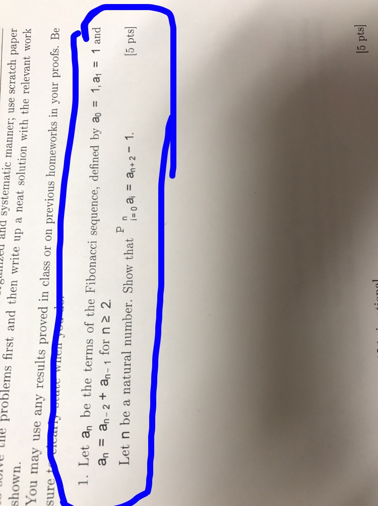 Solved Let A N Be The Terms Of The Fibonacci Sequence