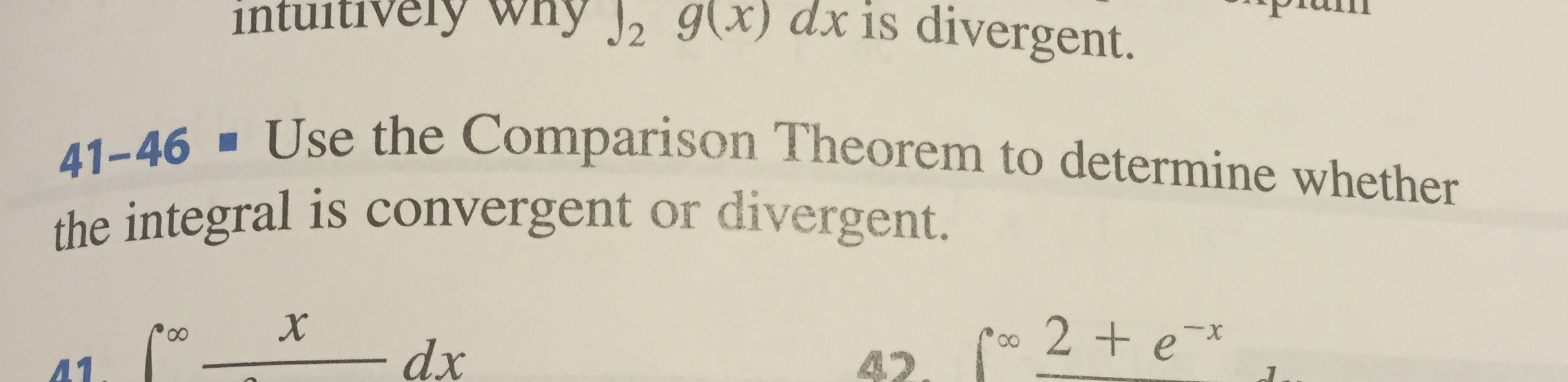 Solved Use the Comparison Theorem to determine whether the | Chegg.com