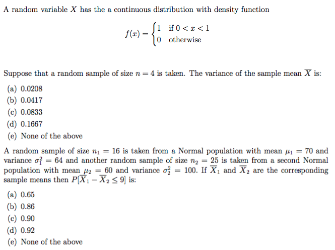 Solved A random variable X has the a continuous distribution | Chegg.com