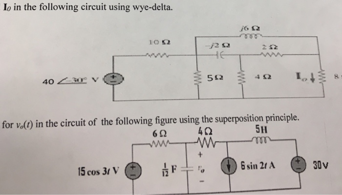 Solved I_0 in the following circuit using wye-delta. for | Chegg.com
