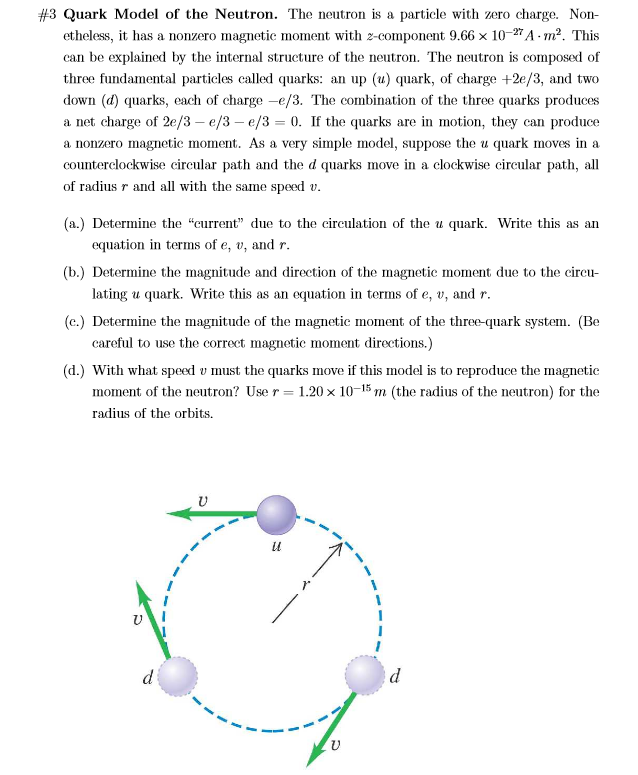 Solved quark model of the neutron. The neutron is a particle | Chegg.com