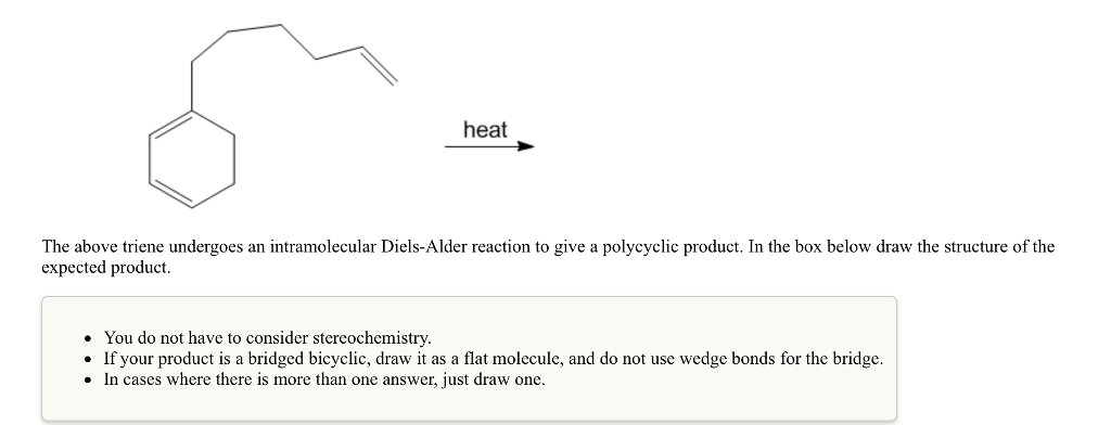 Solved The above triene undergoes an intramolecular | Chegg.com