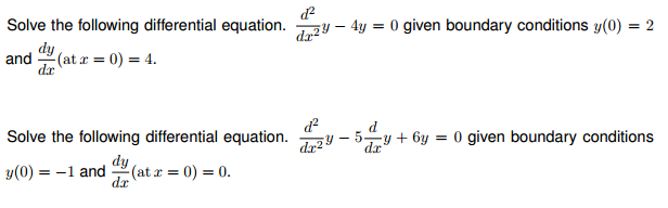 Solved Solve the following differential equation. d^2/dx^2 y | Chegg.com