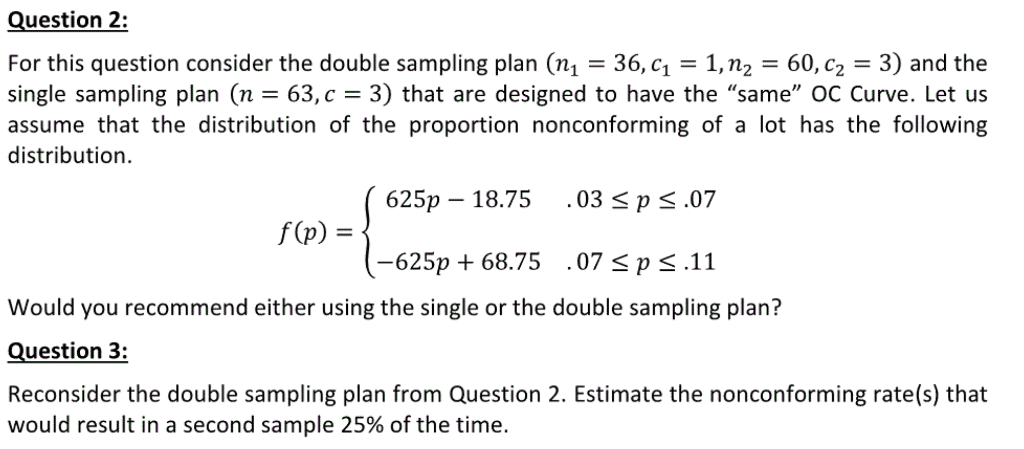 Question 2: For this question consider the double | Chegg.com