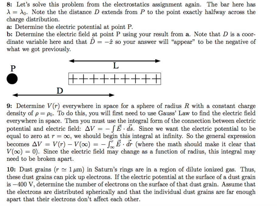Solved Let's solve this problem from the electrostatics | Chegg.com