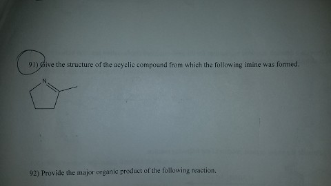 Solved Give the structure of the acyclic compound from which | Chegg.com