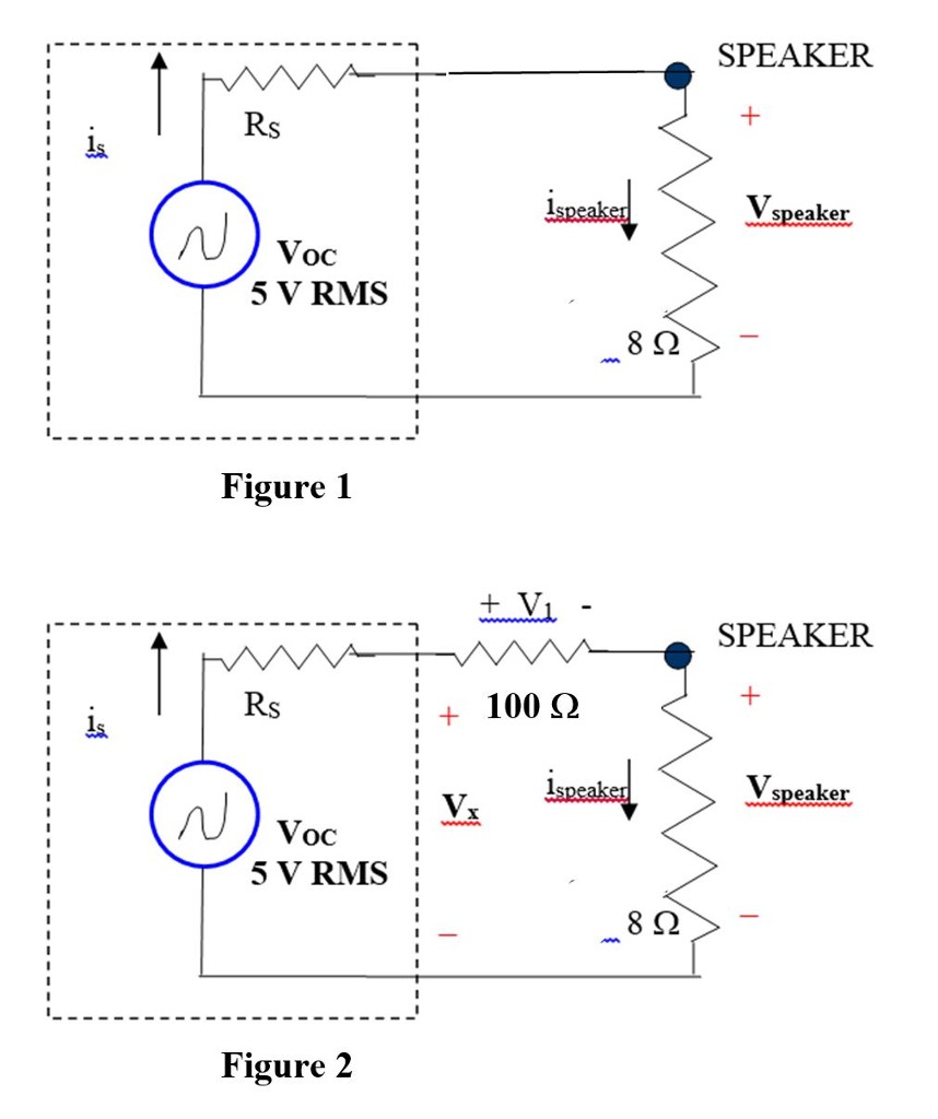 Solved 1. Compute the current through the speaker for | Chegg.com