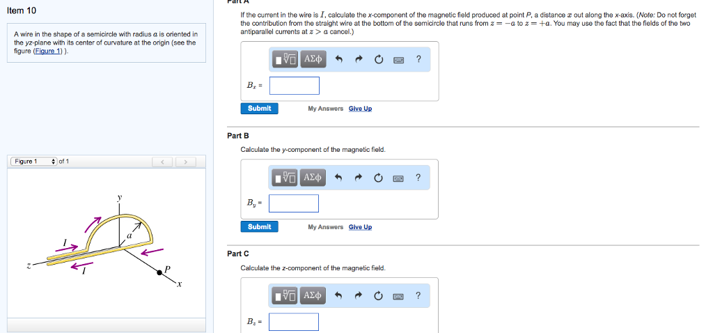 Solved A wire in the shape of a semicircle with radius a is | Chegg.com