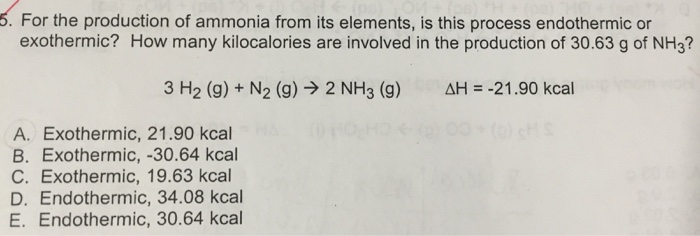 Solved For the production of ammonia from its elements, is | Chegg.com