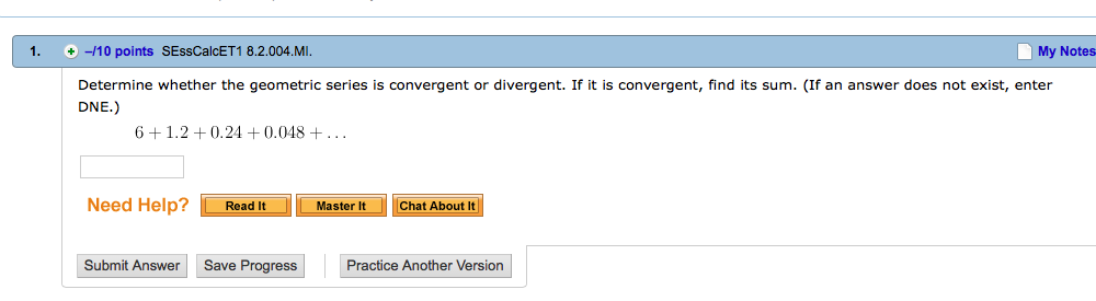 Solved Determine whether the geometric series is convergent | Chegg.com