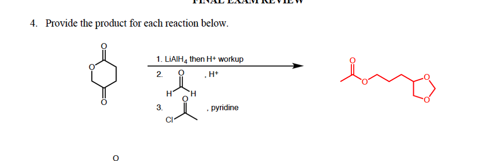 Solved Provide the product for each reaction below. | Chegg.com