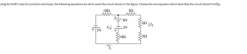 Solved sing Kirchoff's rules for junctions and loops, the | Chegg.com