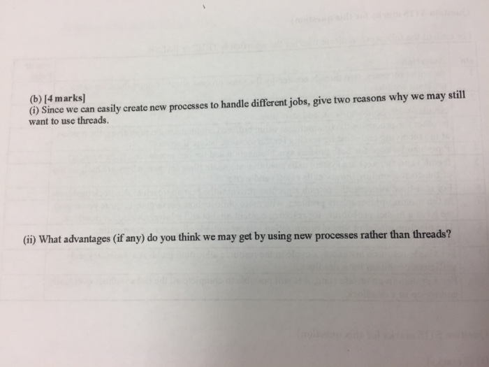 Solved Since we can easily create new processes to handle | Chegg.com