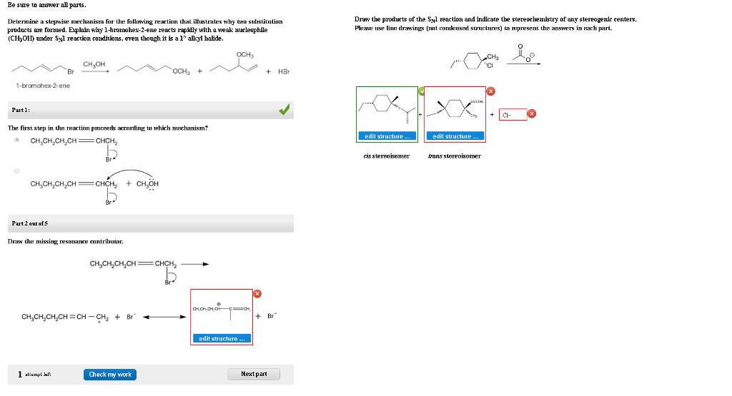 Draw The Substitution Product Formed In The Following Reaction