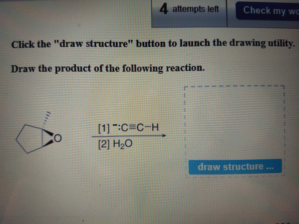 Solved 4 attempts left Check my wo Click the "draw | Chegg.com