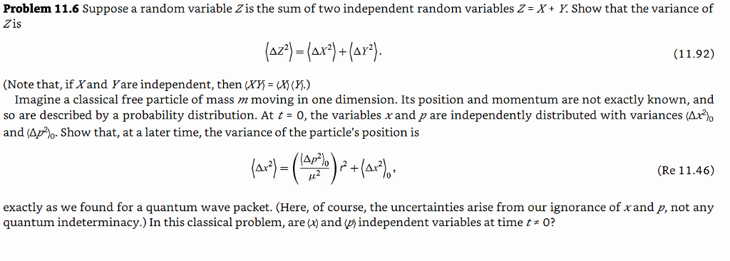 Suppose a random variable Z is the sum of two | Chegg.com