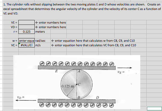 The cylinder rolls without slipping between the two | Chegg.com