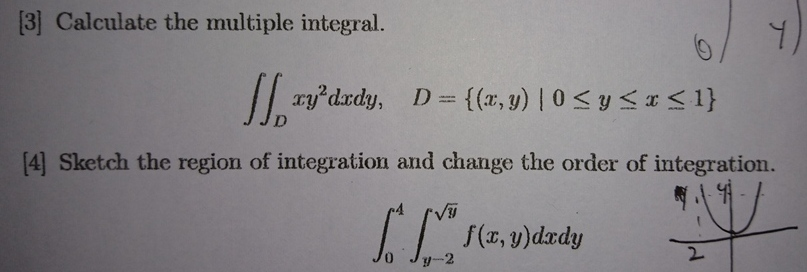 Solved 1.Calculate the multiple integral. 2. Sketch the | Chegg.com